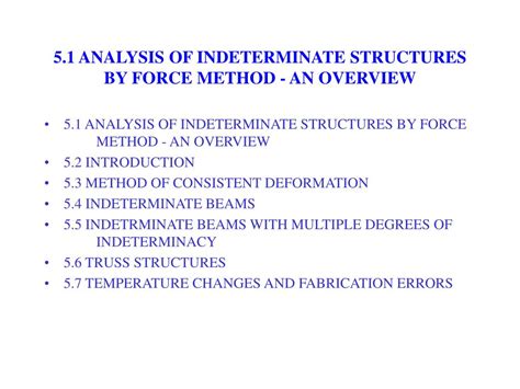 Ppt 5 Analysis Of Indeterminate Structures By Force Method Powerpoint Presentation Id 225978