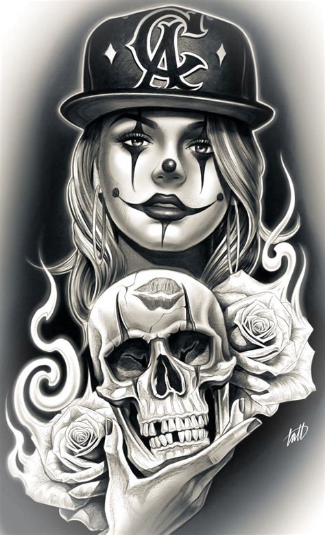 Chicano Tattoo Flash Skull