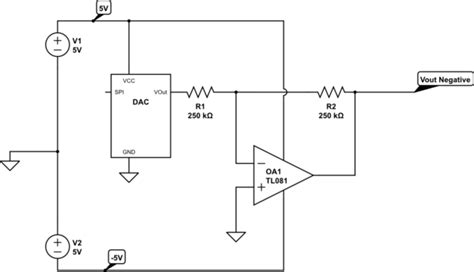 Dac Generating Negative Bias Voltage Electrical Engineering Stack
