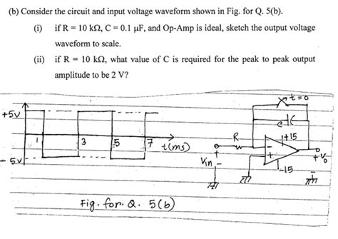 solved b consider the circuit and input voltage waveform