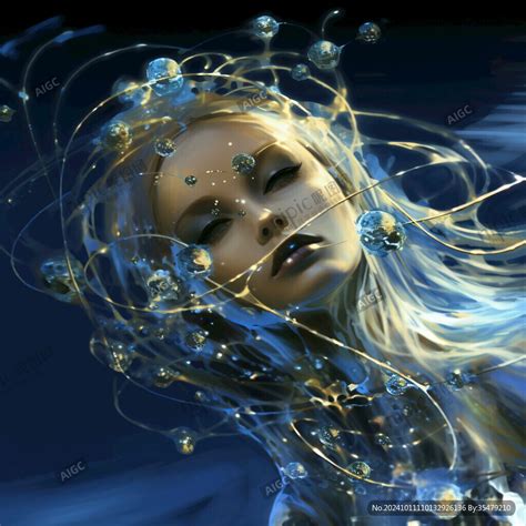 ai创作图梦幻美人鱼插画 插画梦幻女孩 女性人物光效素材 人鱼滴塑 数字美女插画 唯美人鱼 化妆品特效 时尚奇幻插画 水母仙子 玄幻奇幻时尚