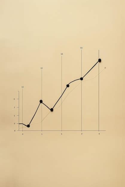 A Line Graph Showing Steady Growth On A Light Beige Background