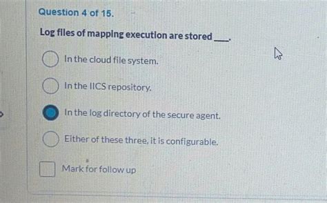 Question 4 Of 15 Log Files Of Mapping StudyX