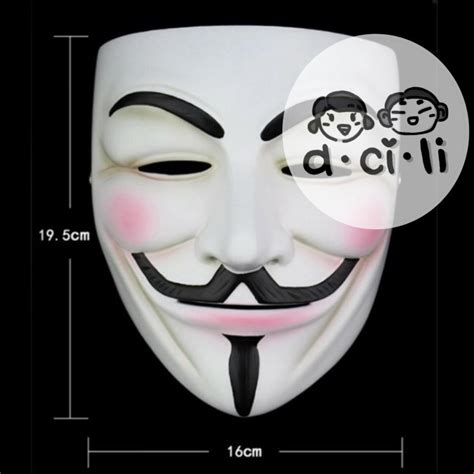 Jual Topeng Pesta Halloween Cosplay Scream Kostum Vandetta Money Heist