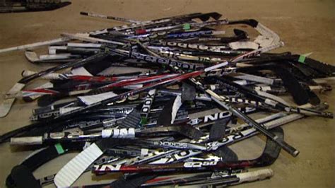 Broken Ice Hockey Stick