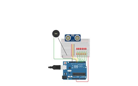 circuit design ultra sonico tinkercad