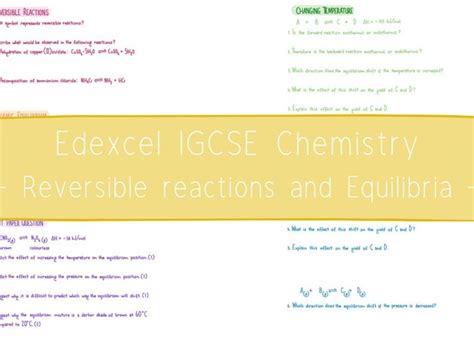 Igcse Edexcel Unit 3 Physical Chemistry Revision Worksheet Bundle Teaching Resources