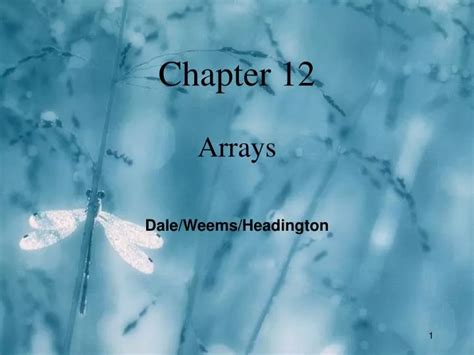 Ppt Chapter 12 Arrays Powerpoint Presentation Free Download Id5976356
