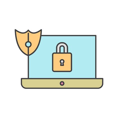 Vector Laptop Lock Icon Vector Art At Vecteezy