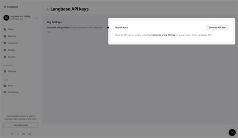 user org api keys langbase docs