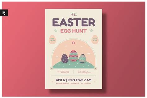 Easter Egg Flyer By Neermana On Creativemarket Easter Easter Eggs