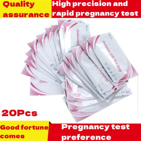 20 Pcs Fertility Ovulation L H Test Strips Early Home Urine Testing