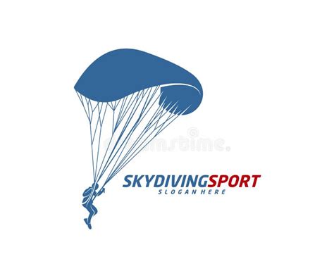 Skydiving Logo Vector Illustration Design Stock Vector Illustration
