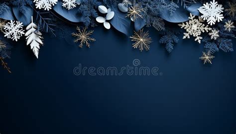 Winter Celebration Snowflake Decoration On Blue Wallpaper Backdrop Generated By Ai Stock Image