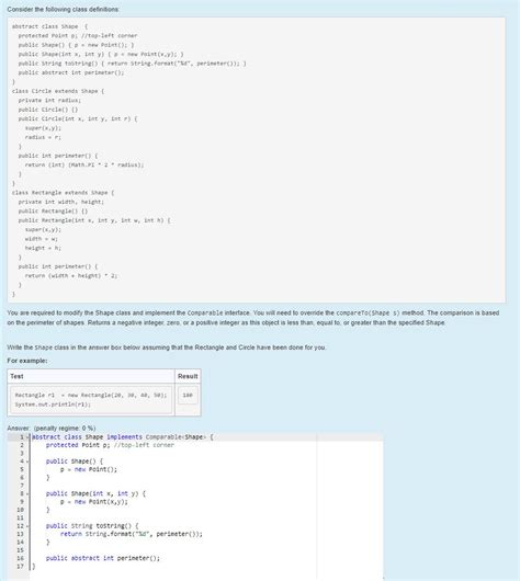 Solved Consider The Following Class Definitions Abstract Chegg