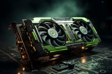 Premium Photo Modern Green Gpu Graphic Card
