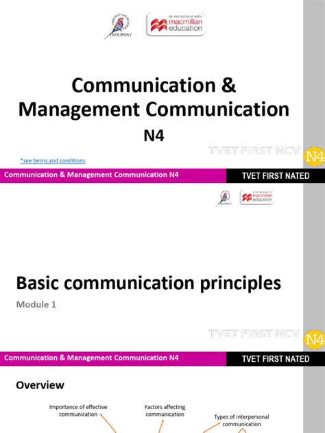 N4 Communication Module 1 Powerpoint Pdf Communication Nonverbal Communication