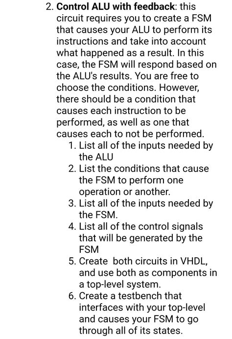 Solved This Assignment Requires You To Create An ALU And Chegg Com