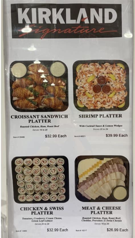 Full Costco Catering Menu Party Platters And Pricing