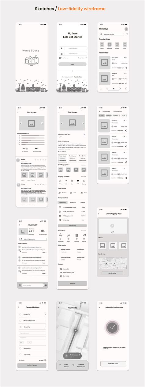 Home Space | PG Mobile App | UX UI Design | Case Study | Behance :: Behance