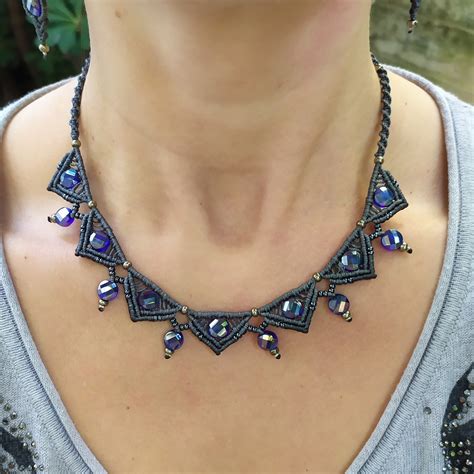Macrame Necklace Boho Necklace Set Christmas Necklace Set Macrame