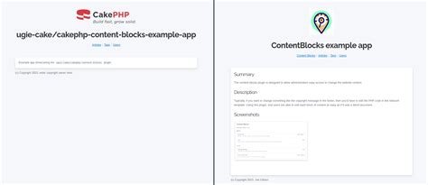 Github Ugie Cakecakephp Content Blocks Example App Example Cakephp Application To Show How