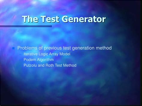 Ppt Gentest An Automatic Test Generation System For Sequential
