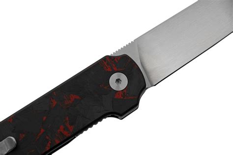 Qsp Knife Lark Qs D Shredded Cf Overlay Red G Satin C N Pocket Knife Advantageously