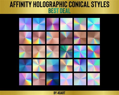 Affinity Holographic Conical Gradient Styles For Affinity Designer Affinity Photo And Affinity