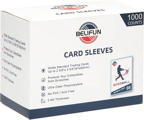 1000ct Soft Trading Card Sleeves Clear Penny Sleeves