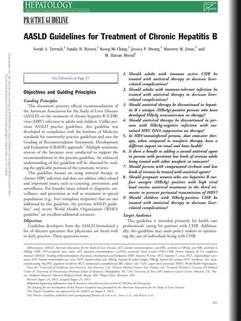 Aasld Guidelines For Treatment Of Chronic 32 Pdf Hepatitis B Hepatitis