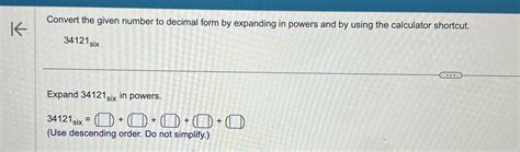 solved convert the given number to decimal form by expanding