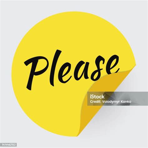 손으로 그린 글자를 주세요 흰색 배경에 가장자리가 켜진 홍보 스티커 애원하기에 대한 스톡 벡터 아트 및 기타 이미지 애원하기