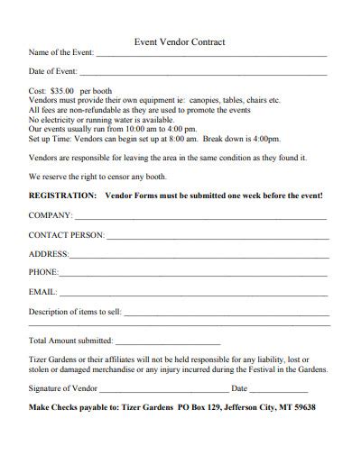 10 Event Vendor Contract Examples To Download