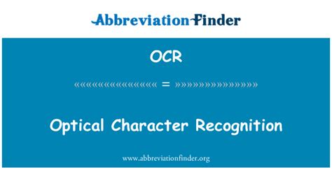 ocr 的含义：光学字符识别 optical character recognition