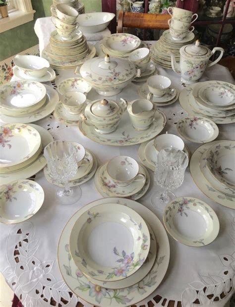 Service For 12 Sango Complete Dinnerware Set Fine China Set