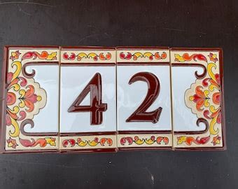 Ceramic House Numbers Outdoor Address Numbers Custom Color Decorative