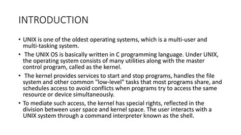 Unix Details File System Architecture Directory Ppt