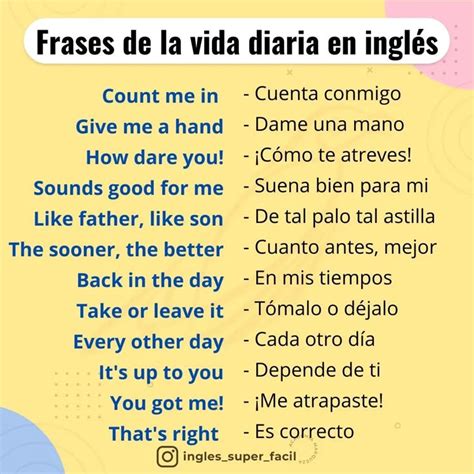 Inglessuperfacil On Instagram Frases De La Vida Diaria En Inglés ☝