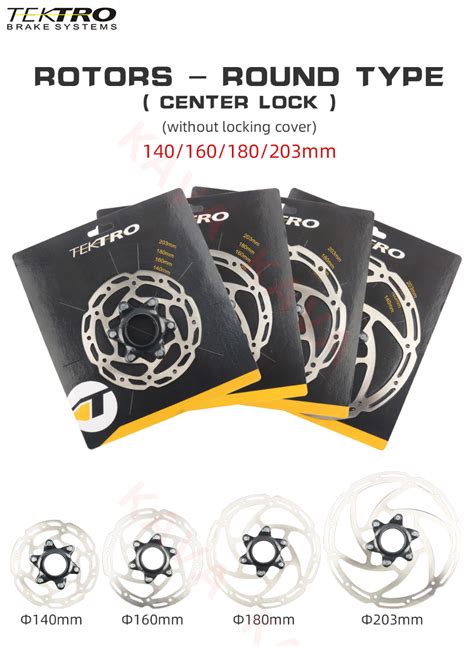 Tektro Mtbroad Bike Disc Brake Centerlock Rotor 140mm 160mm 180mm