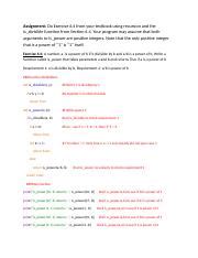 Programming Assignment Unit 4 Code.docx - Assignment: Do Exercise 6.4 from your textbook using ...