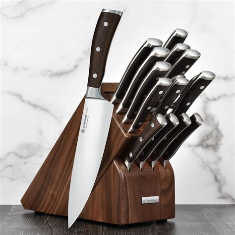 Wusthof Ikon Knife Block Set 16 Piece Blackwood Cutlery And More