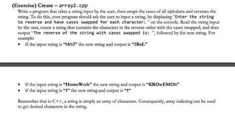 Solved Exercise Create Array2cpp Write A Program That