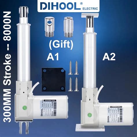 대형 추력 전기 선형 액추에이터 Dhla8000 300mm 스트로크 8000n 800kg 1800lb 12v 24v Dc 텔레스코픽 모터 무선 컨트롤러