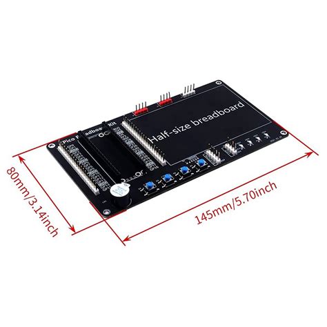 Pico Breadboard Kit Breakout Expansion Board Support Led Lights Buttons