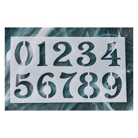Numbers Stencil Reusable Curb Numbers Stencil House Number Stencil