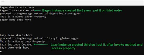 Singleton Design Pattern Eager And Lazy Initialization With Code Example