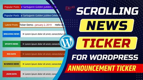 How To Add Scrolling News In Wordpress Website How To Add News Ticker