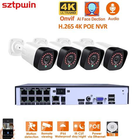 Kit De Vidéosurveillance Poe Extérieur 4k Avec Enregistreur Audio Et Détection De Visage Test