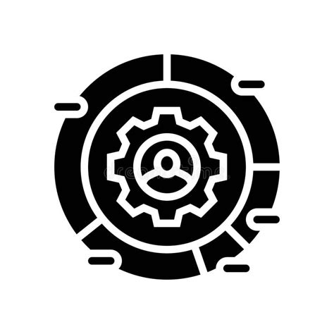 Customer Segmentation Business Process Glyph Icon Vector Illustration